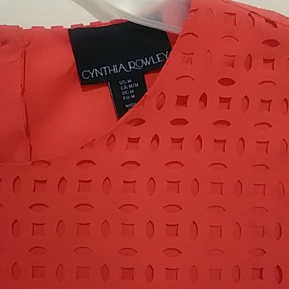 Cynthia Rowley | Tops | Cynthia Rowley Laser Cut Blouse | Poshmark